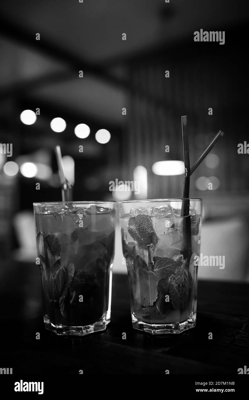 A table in a cafe objects Stock Photo - Alamy