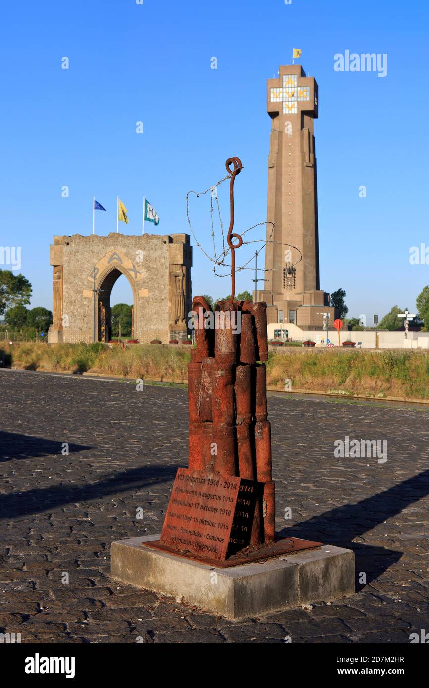 The Via Dolorosa Memorial near the Yser Tower and Peace Gate ...