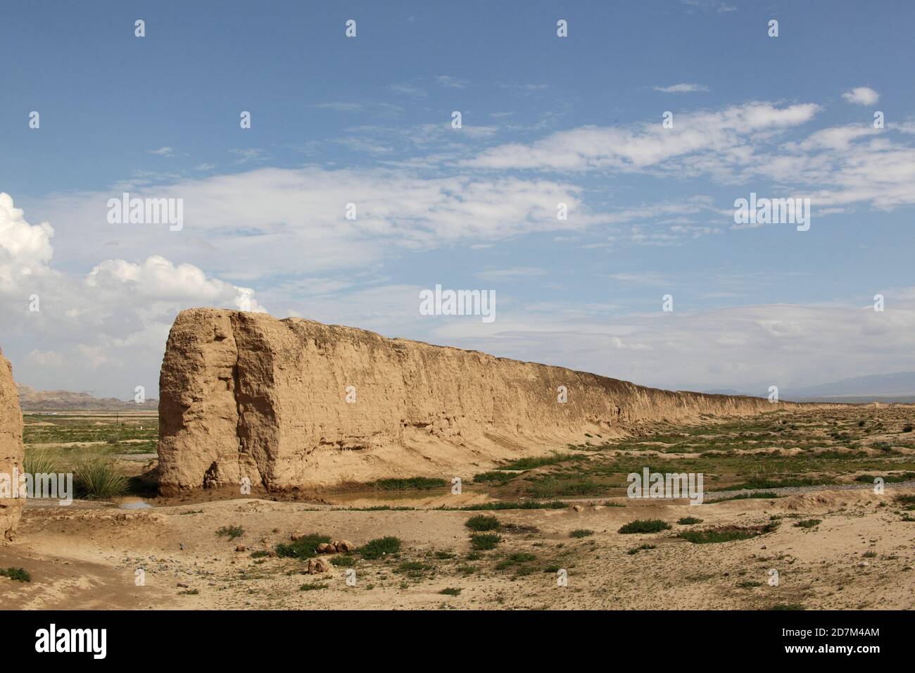 Break in line of Great Wall of China, Gansu Province, China 19 Aug 2011 ...