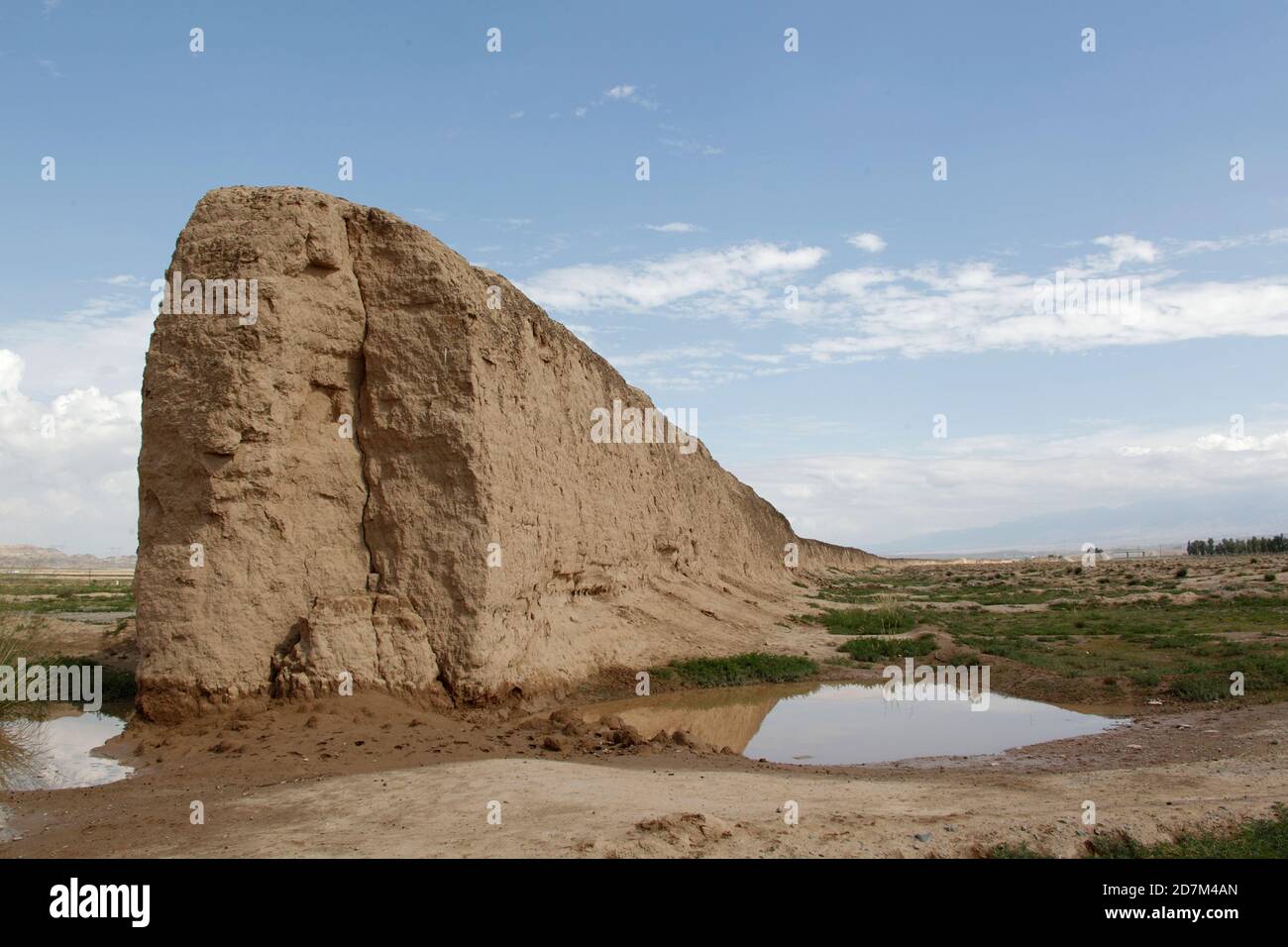 Break in line of Great Wall of China, Gansu Province, China 19 Aug 2011 ...