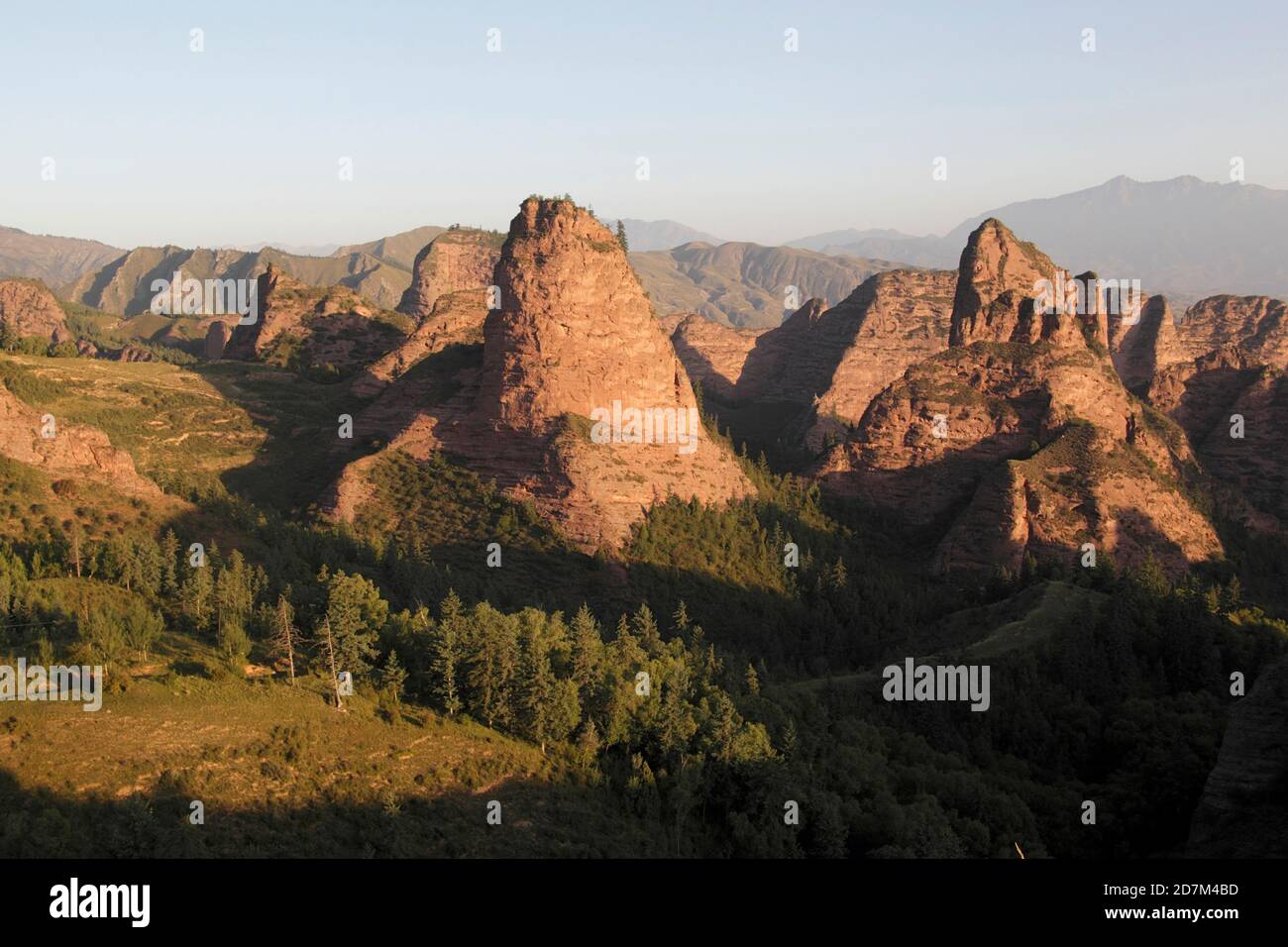 Sandstone formations, Kanbula, Qinghai Province, China 31 August 2011 ...