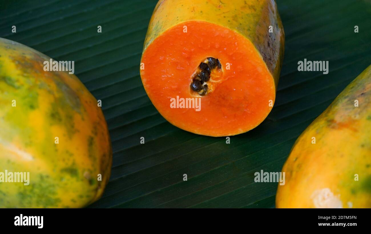 Close up of papaya fruit Stock Photo - Alamy