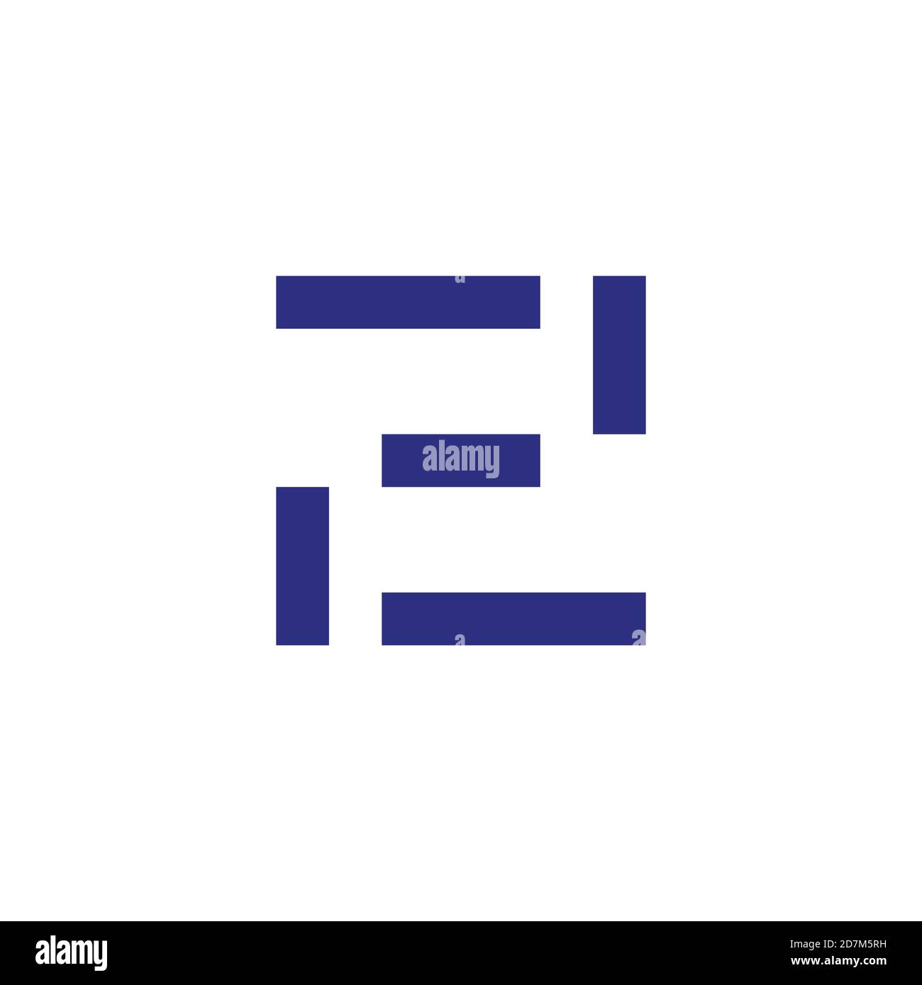 abstract number 2 digital symbol geometric line logo vector Stock ...