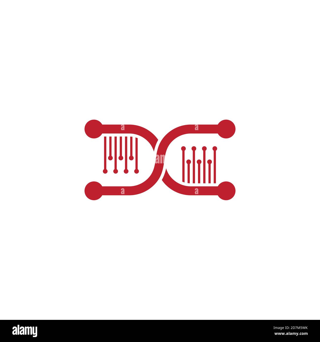 abstract letter sc science dna symbol logo vector Stock Vector Image ...