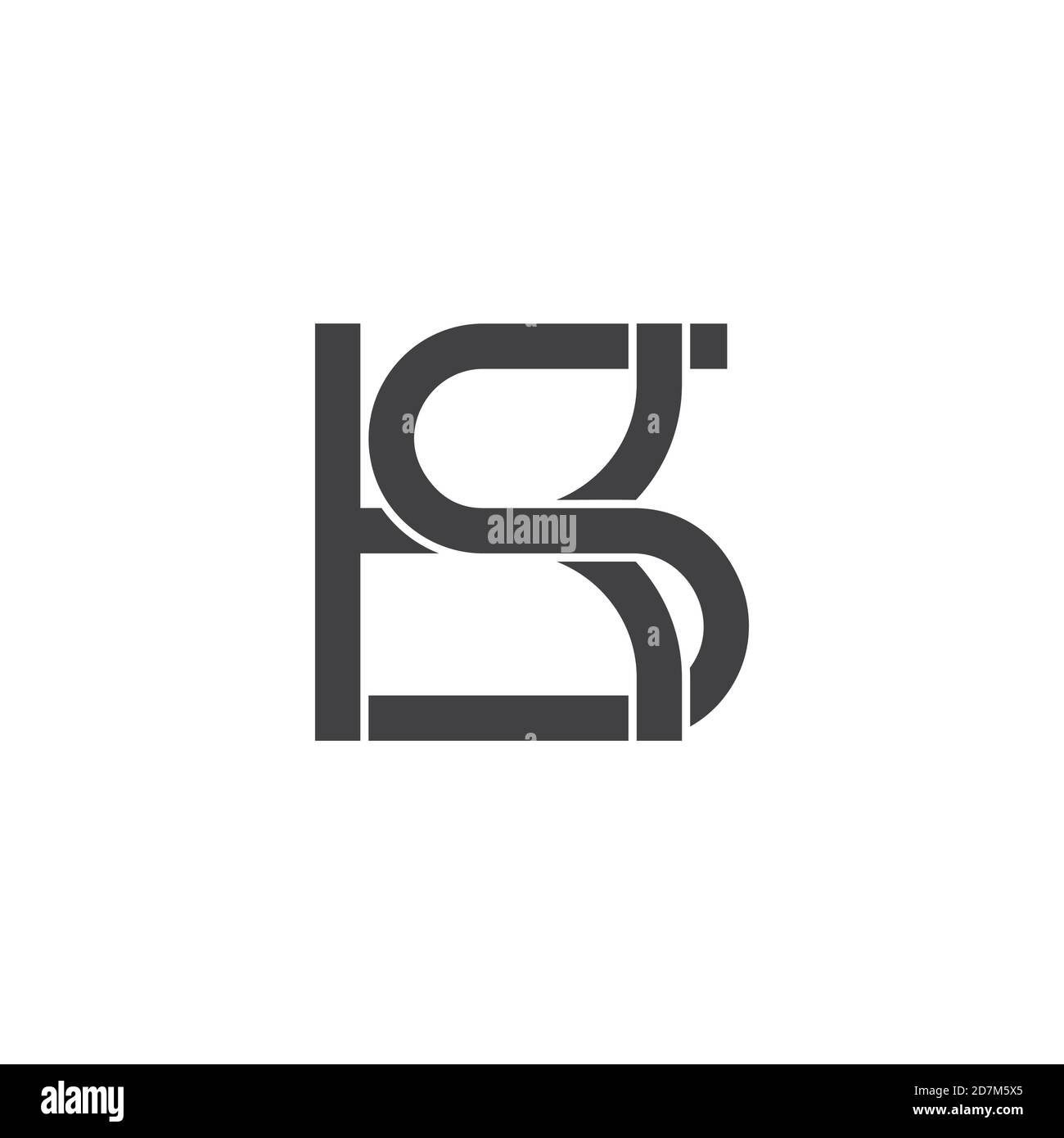 abstract letter ks simple 3d overlap line linked logo vector Stock ...