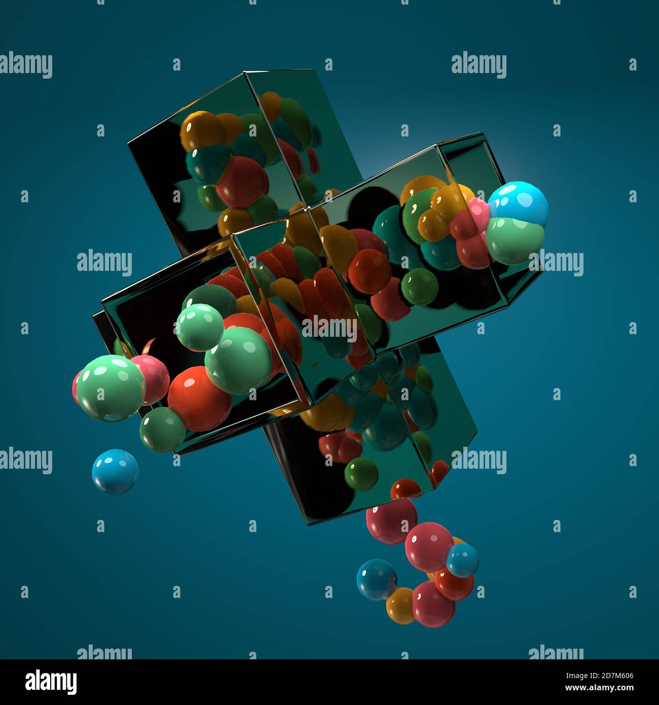 Fun and colourful abstract 3D renders, for 3D background. 3D abstract ...