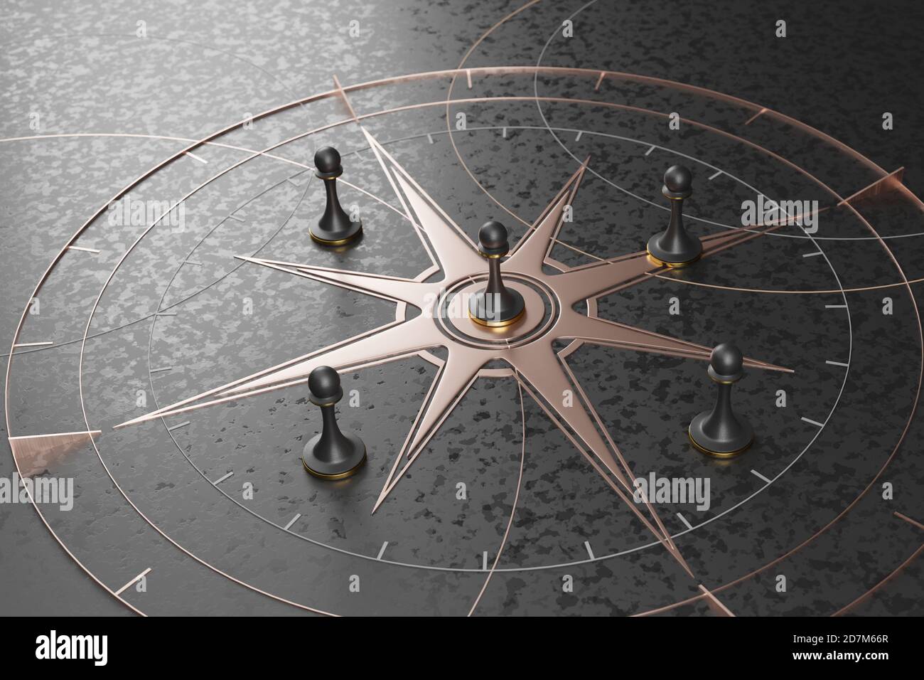 Strategic Business, Overcoming Competitors Concept 3d illustration ...