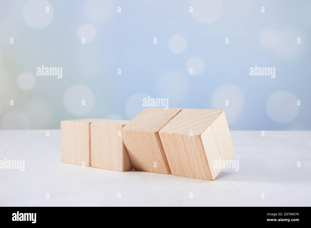 Flipping blank wooden blocks Stock Photo - Alamy