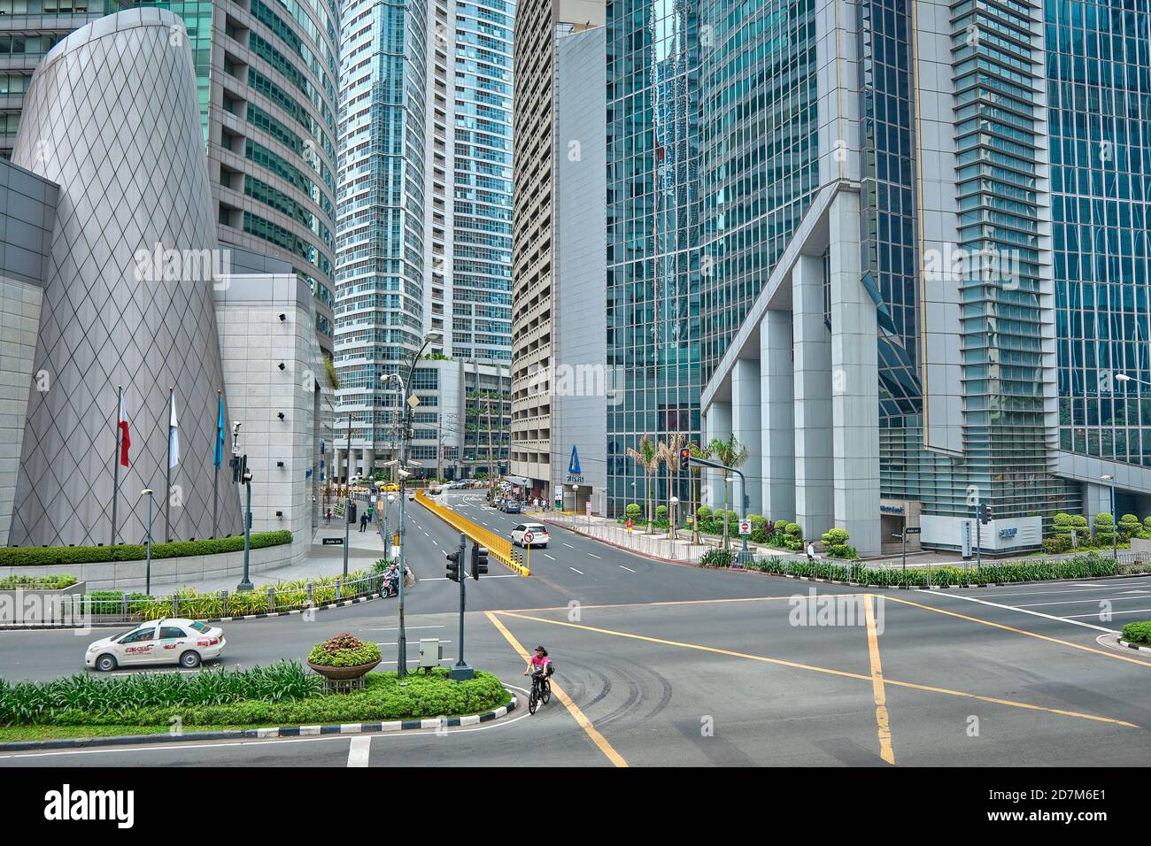 Manila, Philippines - Feb 02, 2020: streets of Makati city during ...