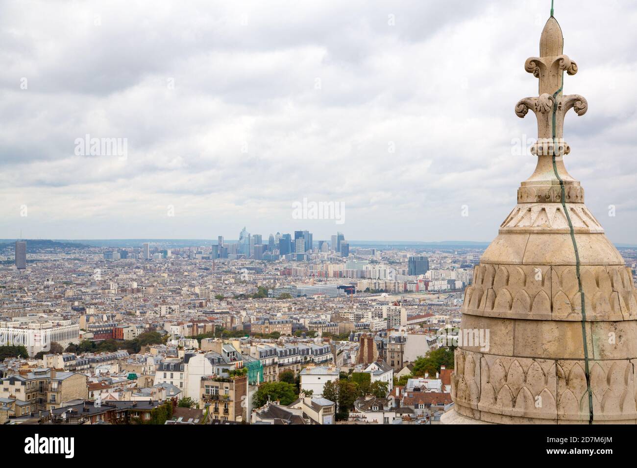 Aerial view of the beautiful City of Paris from the Sacre Coeur ...