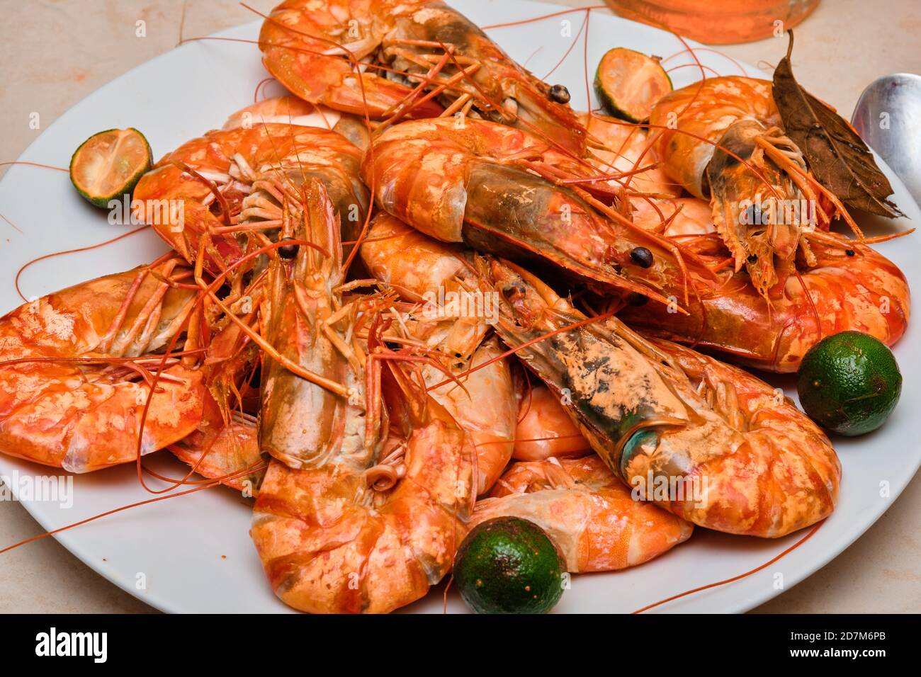 Red cooked prawns on hi-res stock photography and images - Alamy