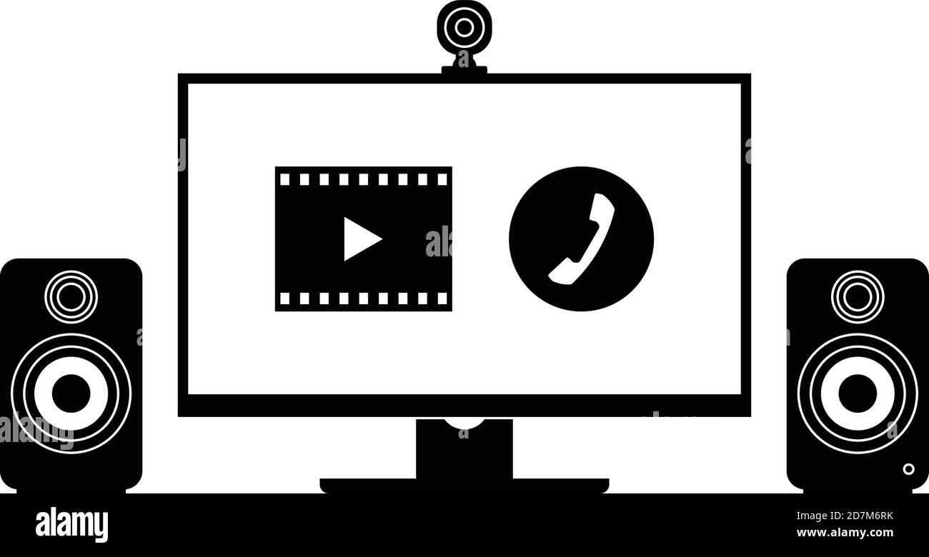 Video conferencing Stock Vector Images - Alamy