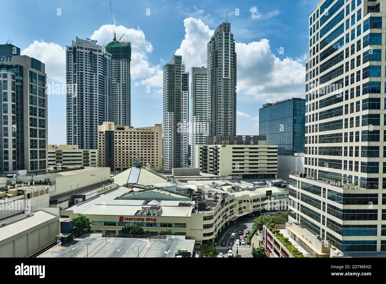 Manila, Philippines - Jan 31, 2020. View of Makati city during the day ...