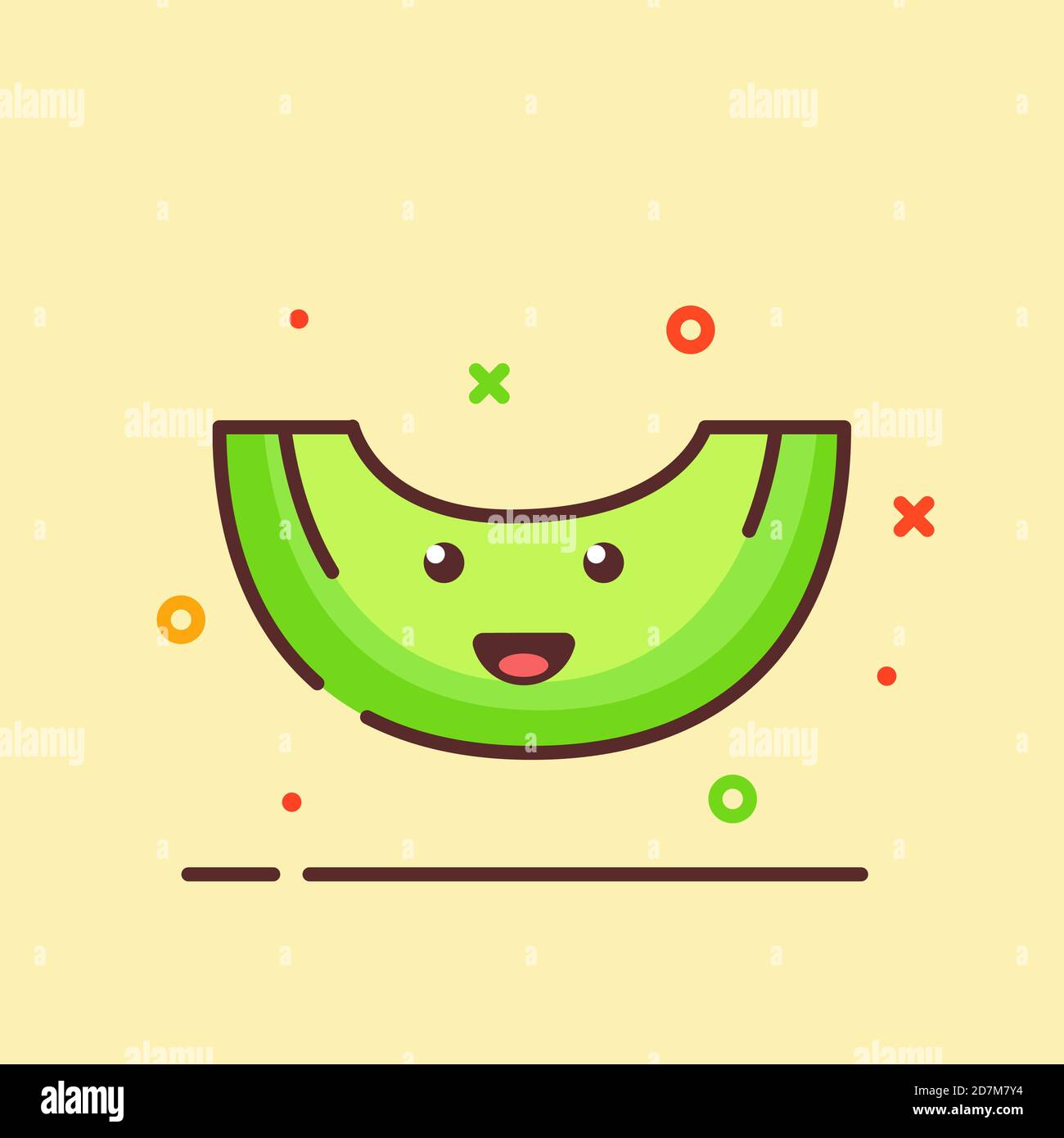 Juicy melon smile face Stock Vector Images - Alamy