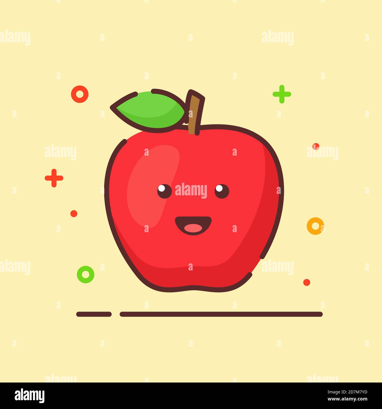 Cartoon apple face hi-res stock photography and images - Alamy