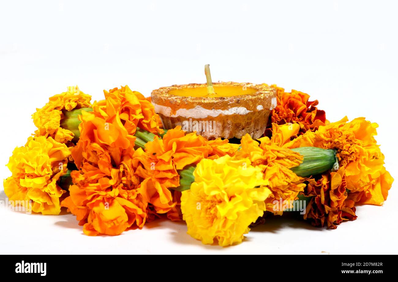 Diwali Diya, oil lamp beautifully decorated on the festive occasion of ...