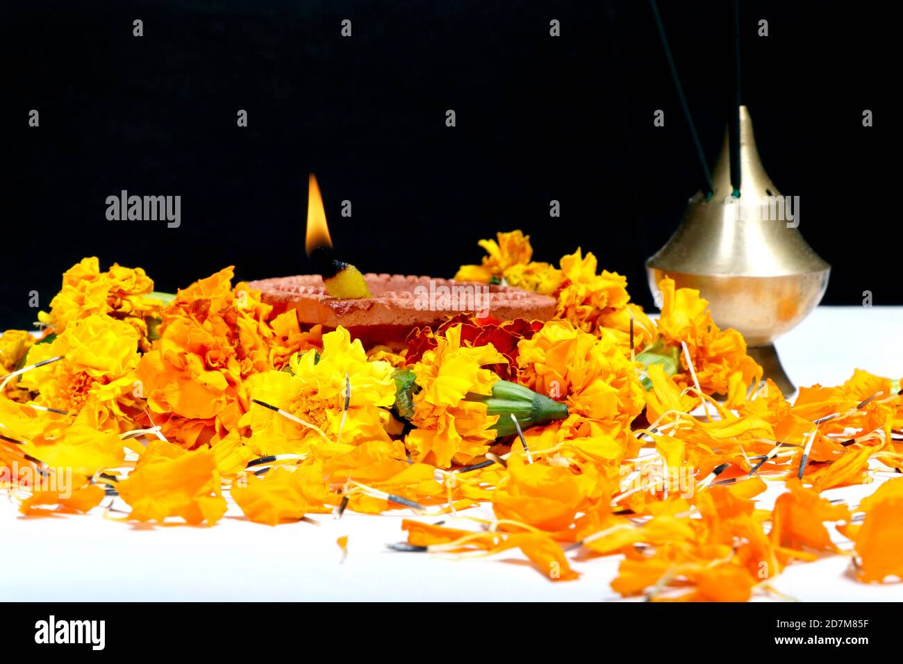 Diwali Diya, oil lamp beautifully decorated on the festive occasion of ...