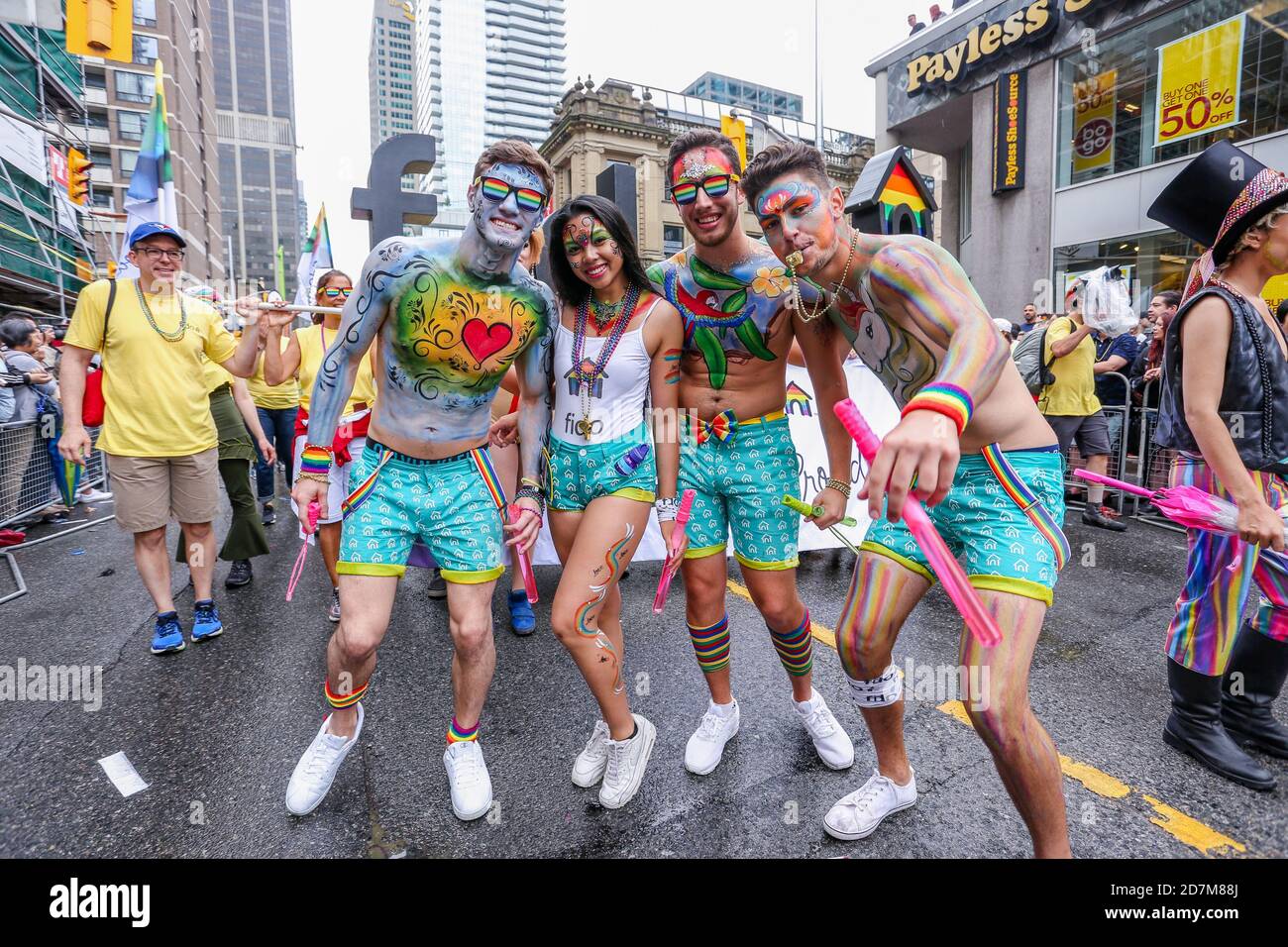Participants with full body makeup during the Torponto LGBTQ Pride ...