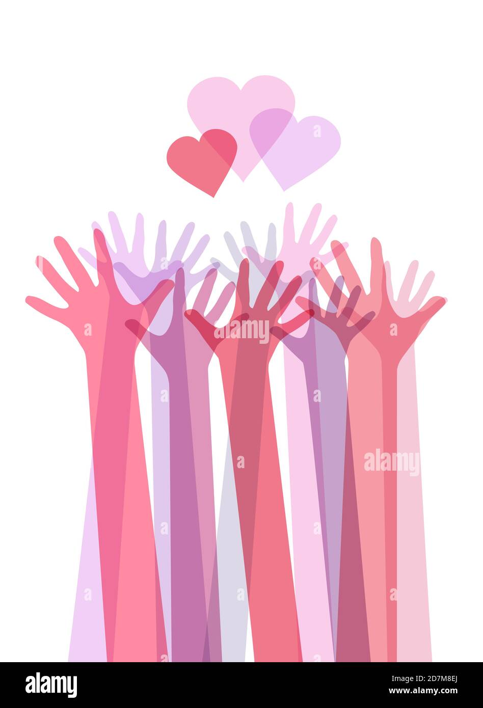 Many hearts hands thumb up hi-res stock photography and images - Alamy