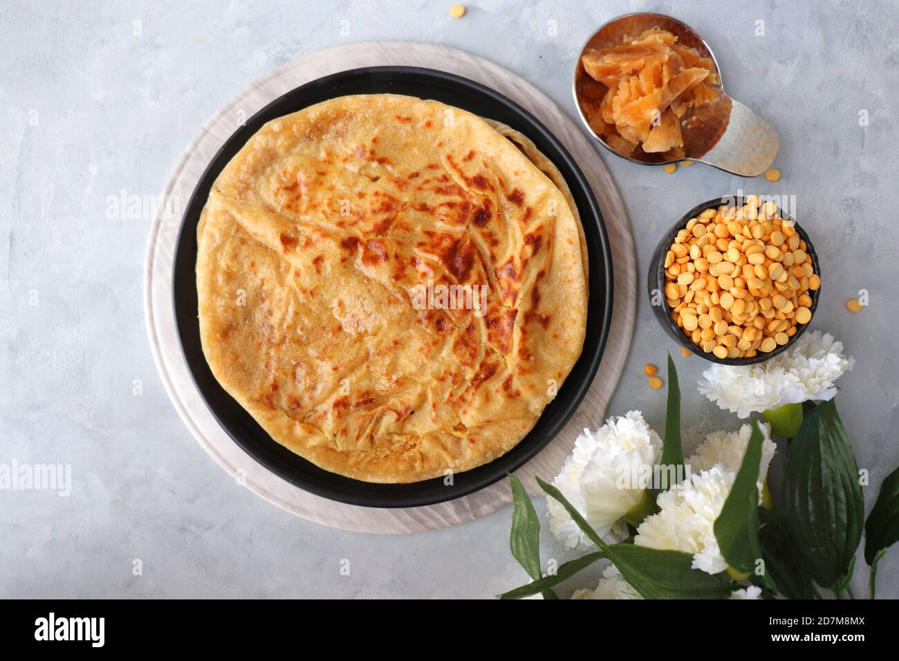 Holi Festival Food - Puran Poli is an Indian sweet flatbread stuffed ...