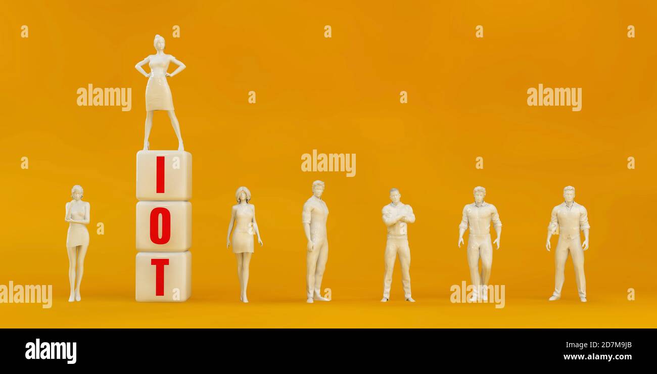 IOT Internet of Things Presentation Background in Orange and Red Stock ...