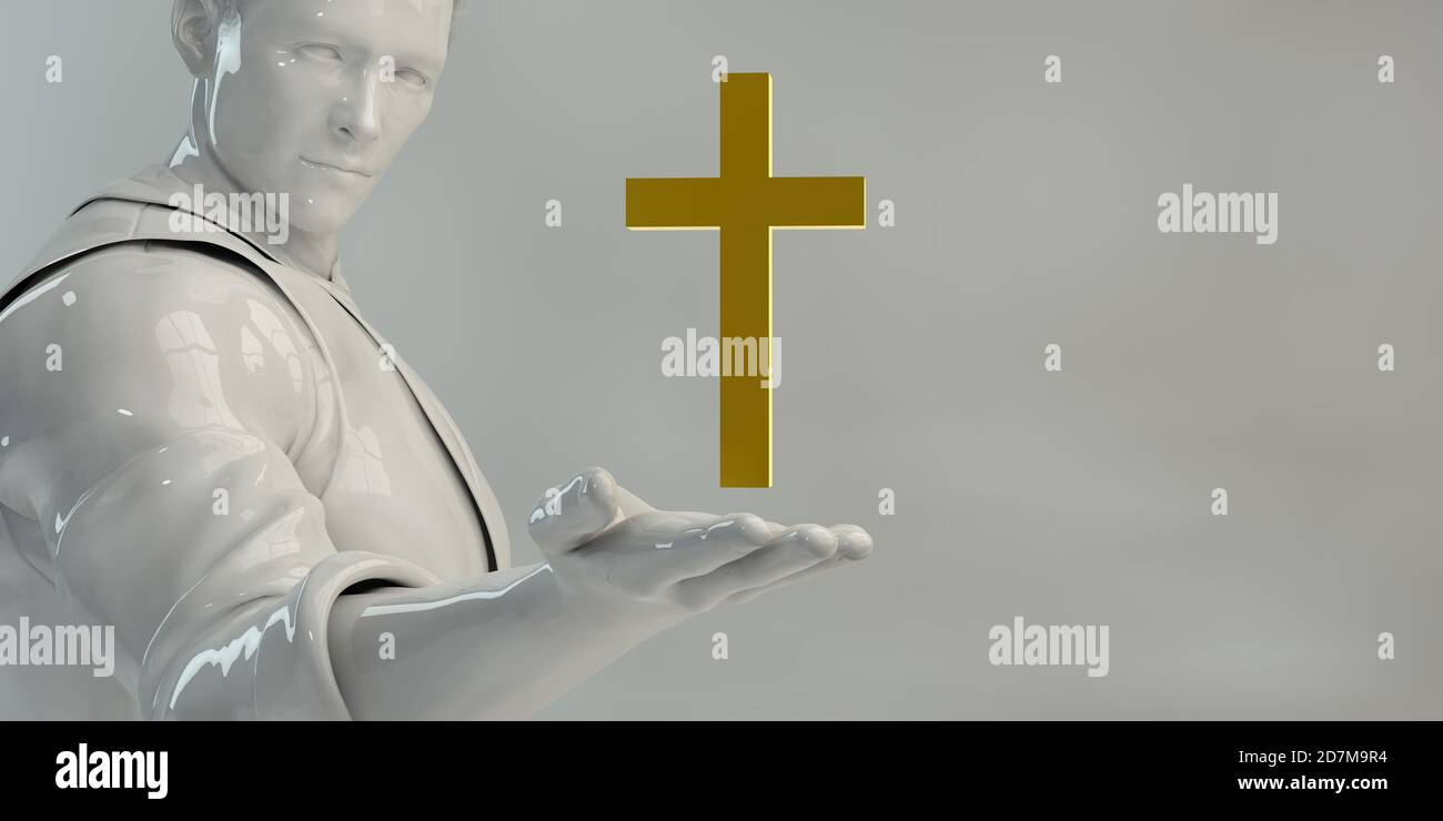 Christian Religion and Man of Faith as a Concept Stock Photo - Alamy