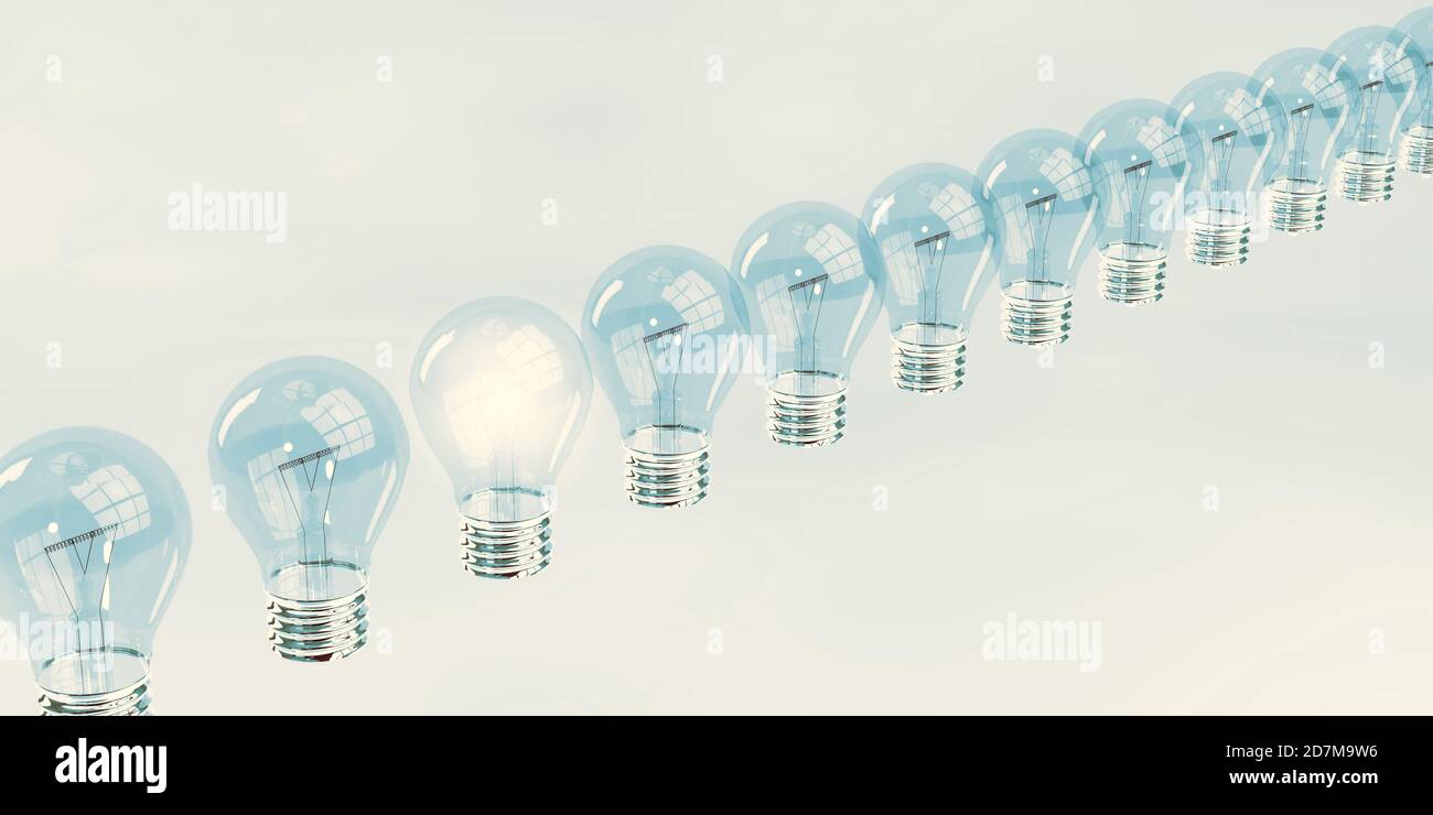 Smart Solution with Illuminated Light Bulb Creative Concept Stock Photo ...