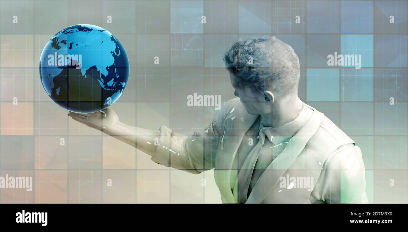 Technology Network with Futuristic Graph Chart Concept Stock Photo - Alamy