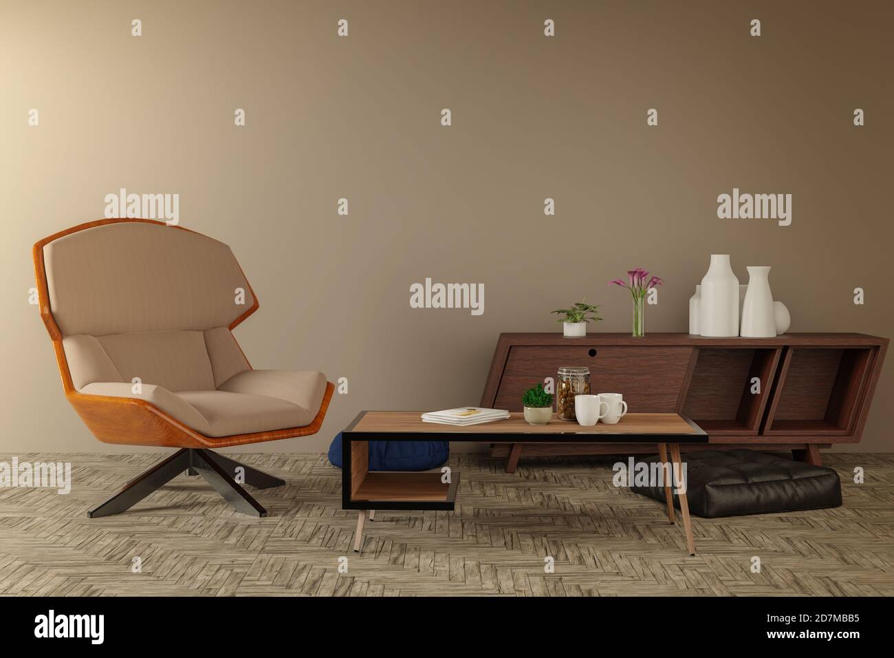 Minimal bright living room hi-res stock photography and images - Alamy