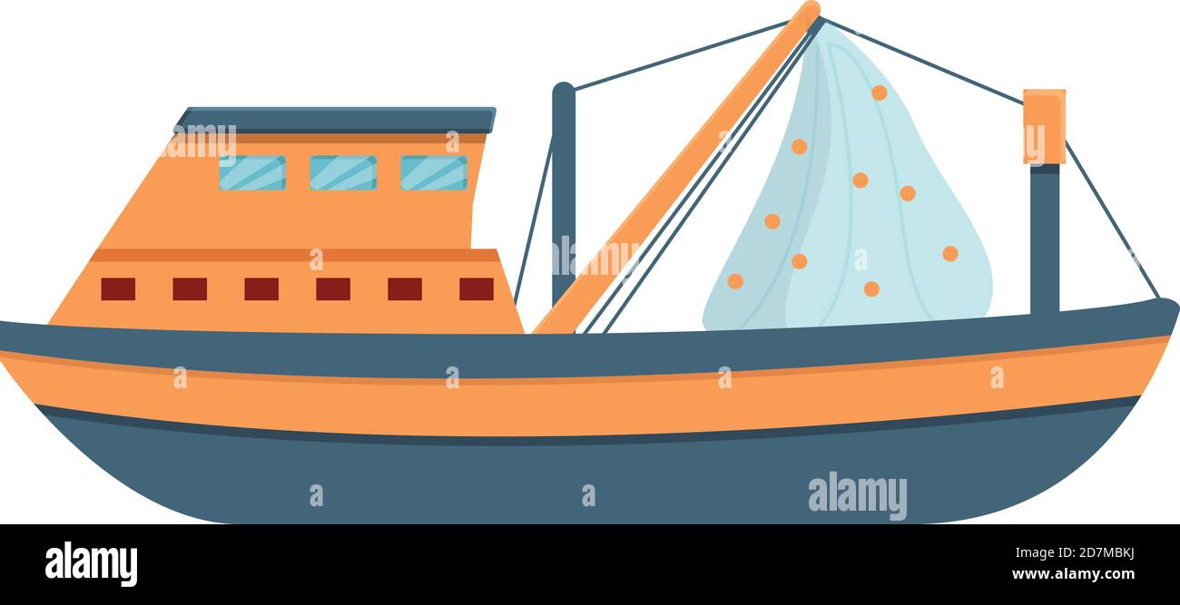 Marine fishing vessel icon. Cartoon of marine fishing vessel vector ...