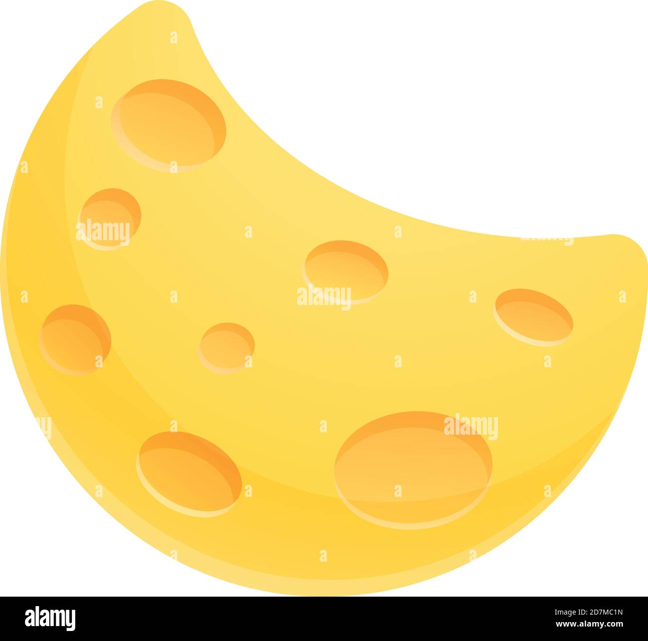 Cheese moon icon. Cartoon of cheese moon vector icon for web design ...