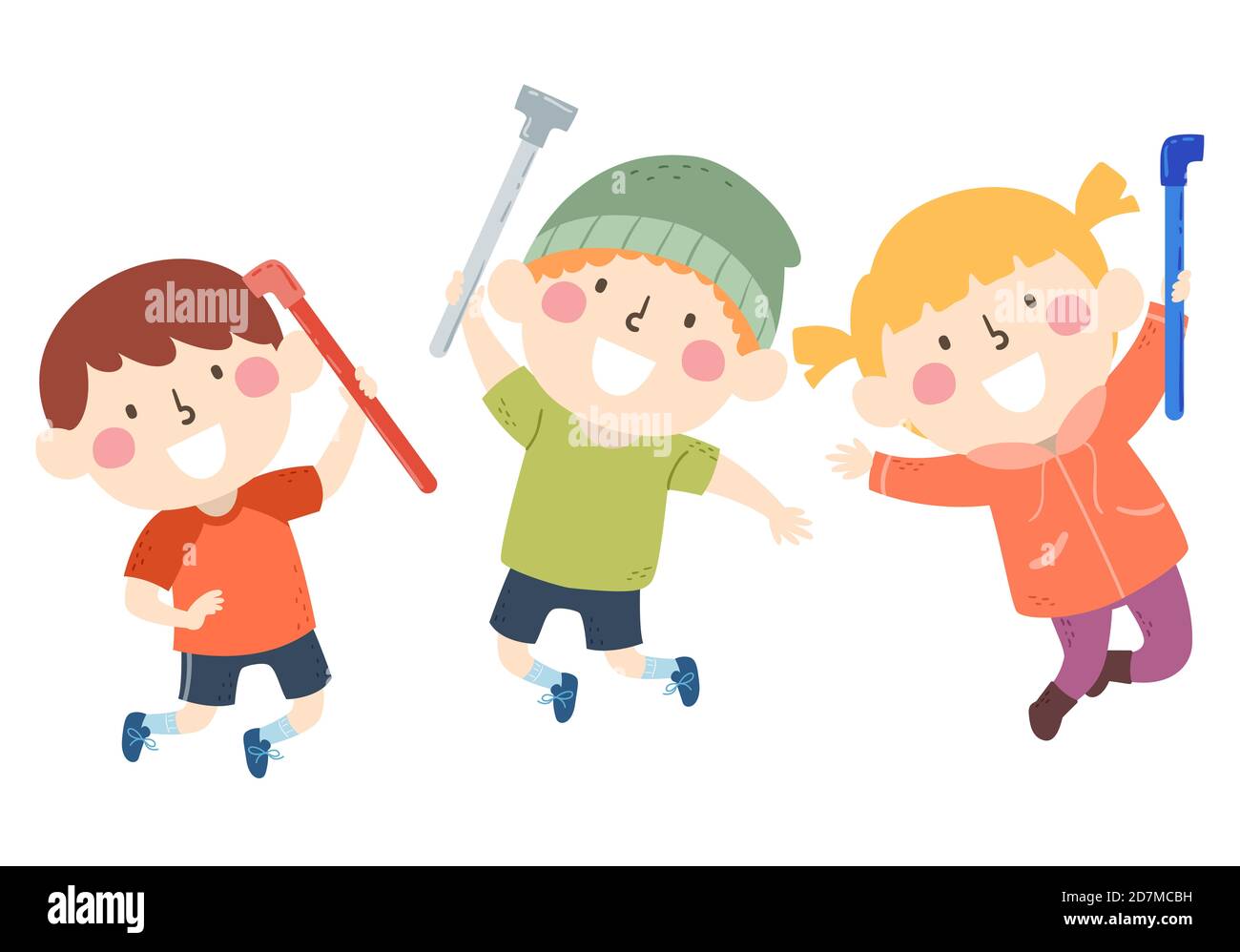 Illustration of Kids Students Playing with Plastic Pipes for Building ...