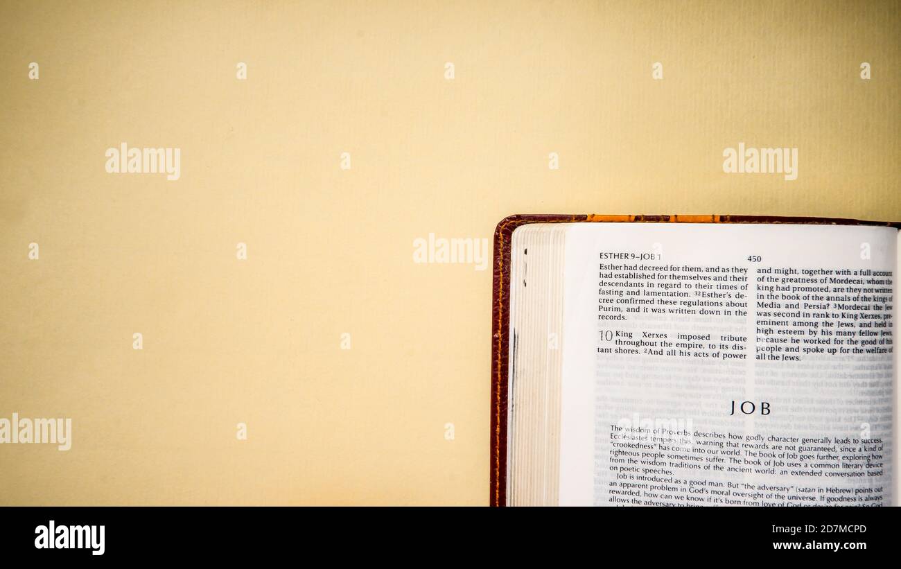 Book of job bible hi-res stock photography and images - Alamy