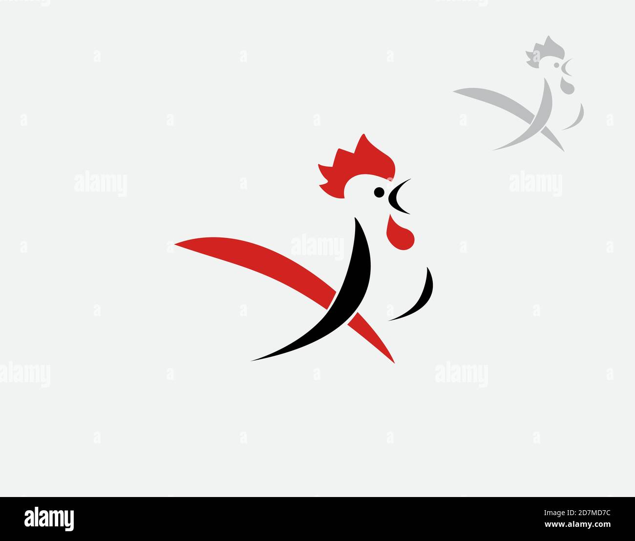 chicken logo on white background in vector illustration Stock Vector ...