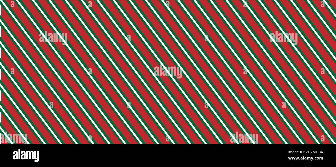 Red and green striped vector Christmas wrapping paper background for ...