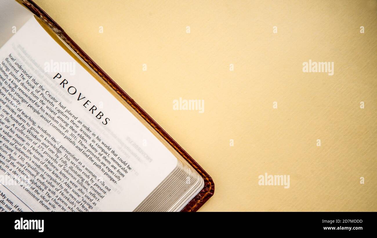 Book of proverbs hi-res stock photography and images - Alamy