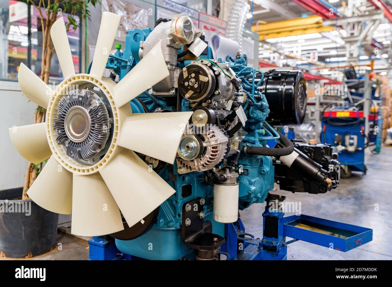 Details and units of tractor internal combustion engine Stock Photo - Alamy