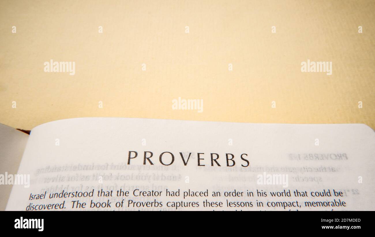Book of proverbs hi-res stock photography and images - Alamy