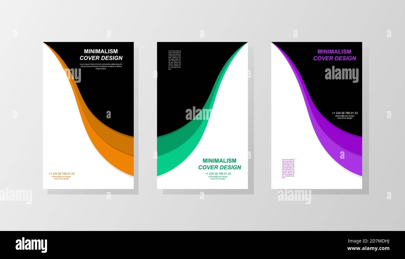 Set of design for the cover in the style of minimalism. Vector ...