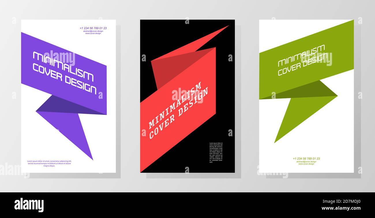 Set of design for the cover in the style of minimalism. Vector ...