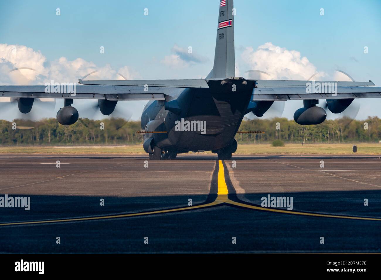 A U.S. Air Force Reserve C-130H Hercules aircraft assigned to the 910th ...