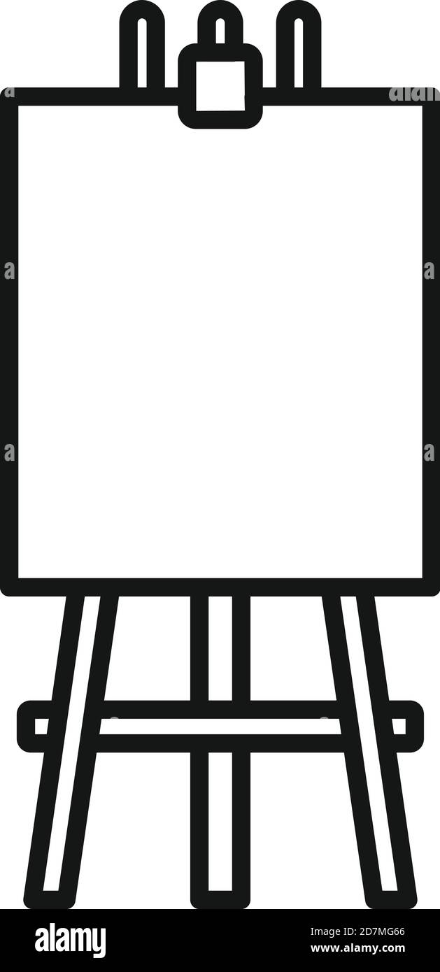 Easel poster icon. Outline easel poster vector icon for web design ...