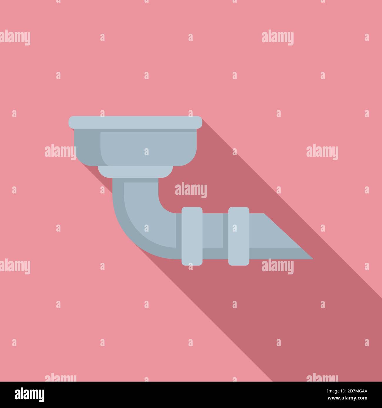 Drain gutter icon. Flat illustration of drain gutter vector icon for ...