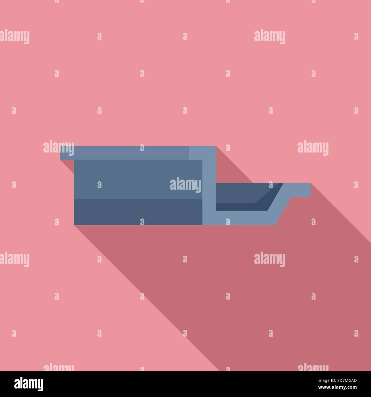 Metal gutter icon. Flat illustration of metal gutter vector icon for ...