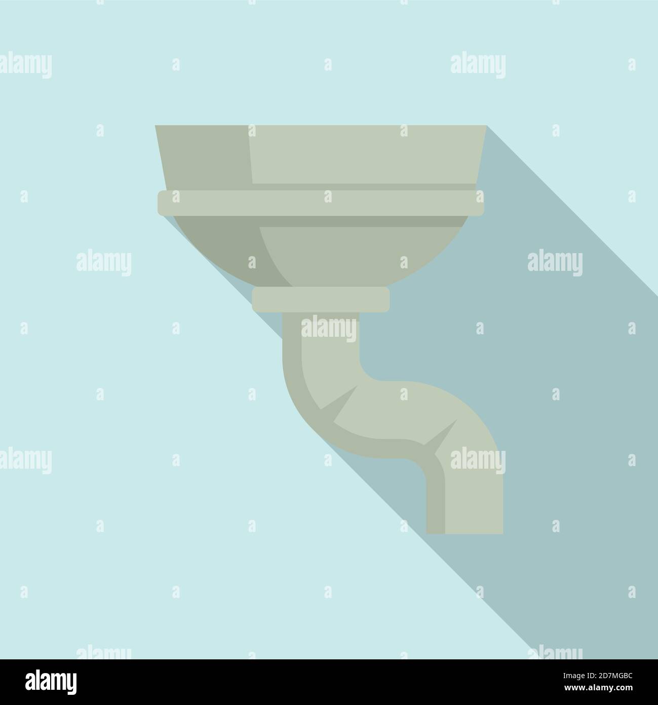 Concrete gutter icon. Flat illustration of concrete gutter vector icon ...