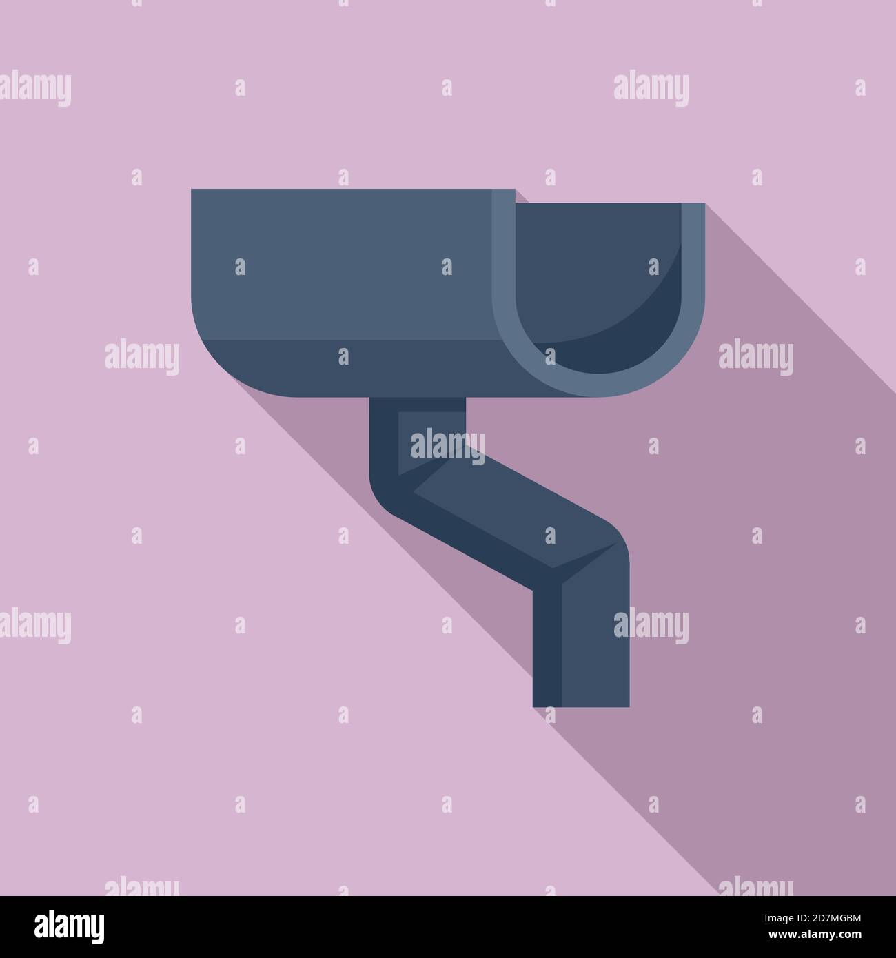 Construction gutter icon. Flat illustration of construction gutter ...