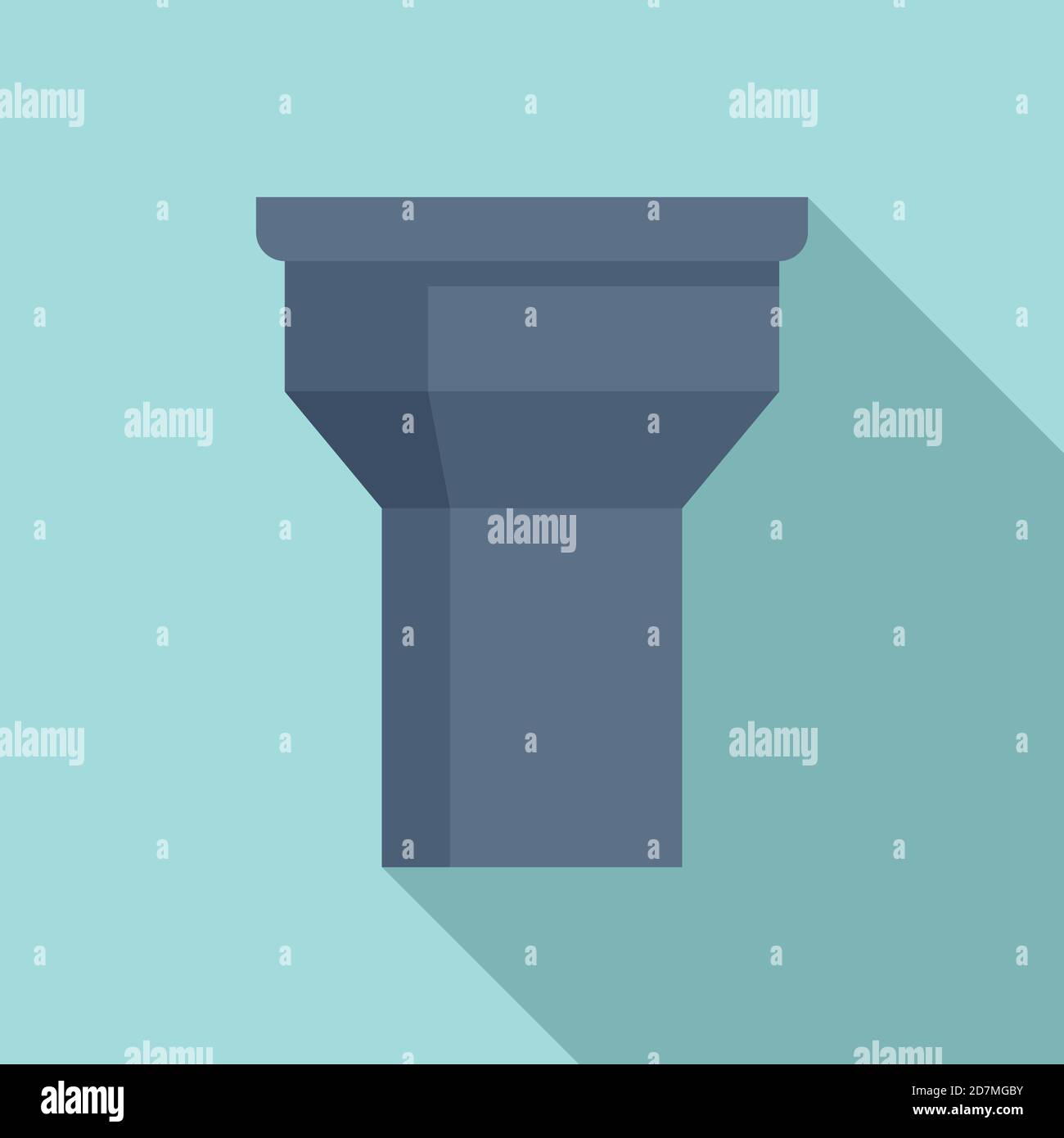 Drainpipe gutter icon. Flat illustration of drainpipe gutter vector ...