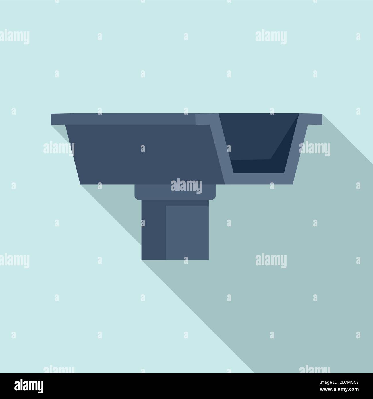 Building gutter icon. Flat illustration of building gutter vector icon ...