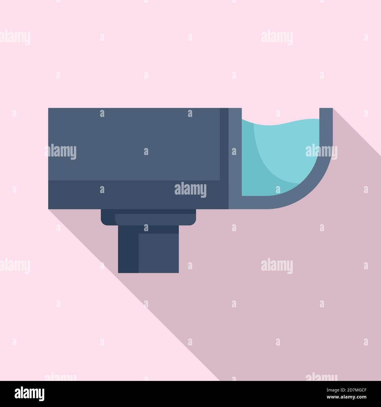 Trough gutter icon. Flat illustration of trough gutter vector icon for ...