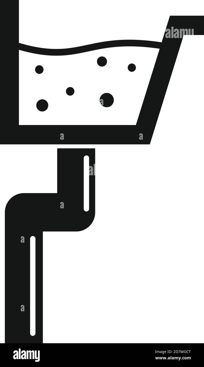 Metal gutter icon. Simple illustration of metal gutter vector icon for ...